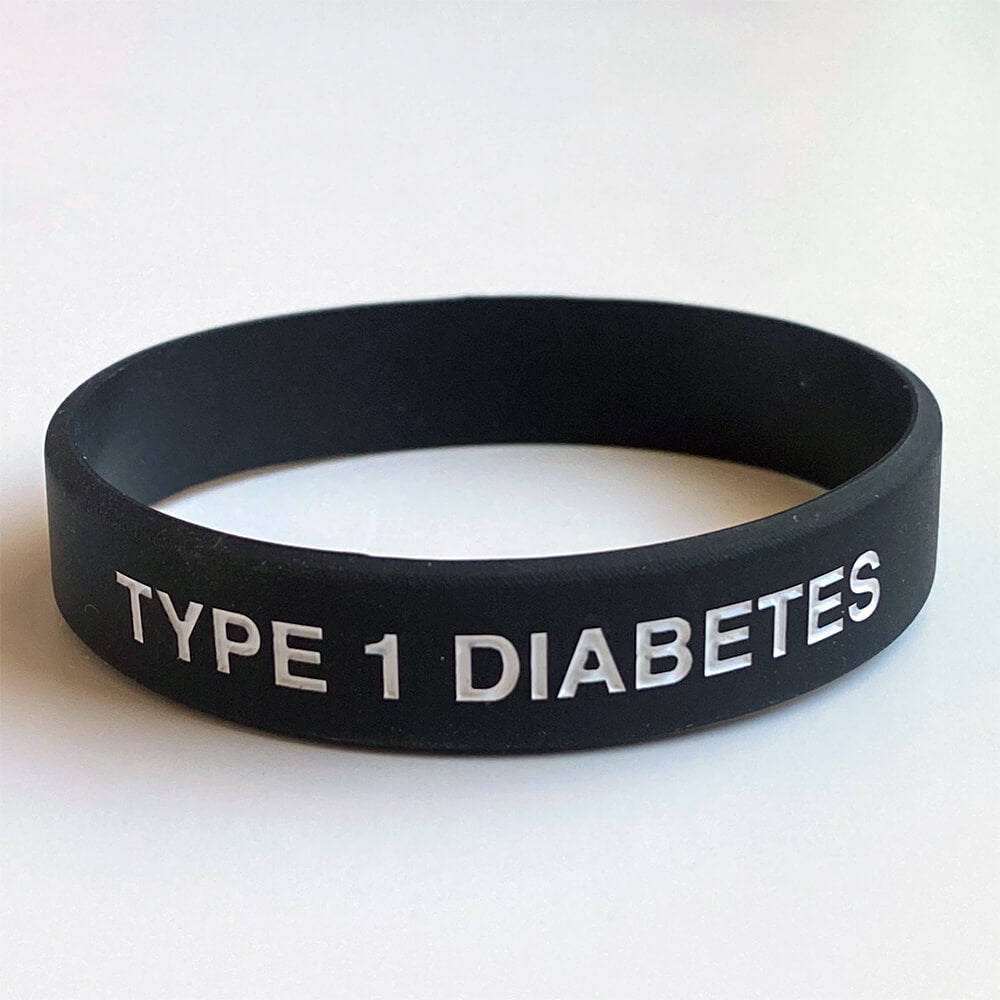 Type 1 Diabetes Wristband - Black - Diabetes UK Shop