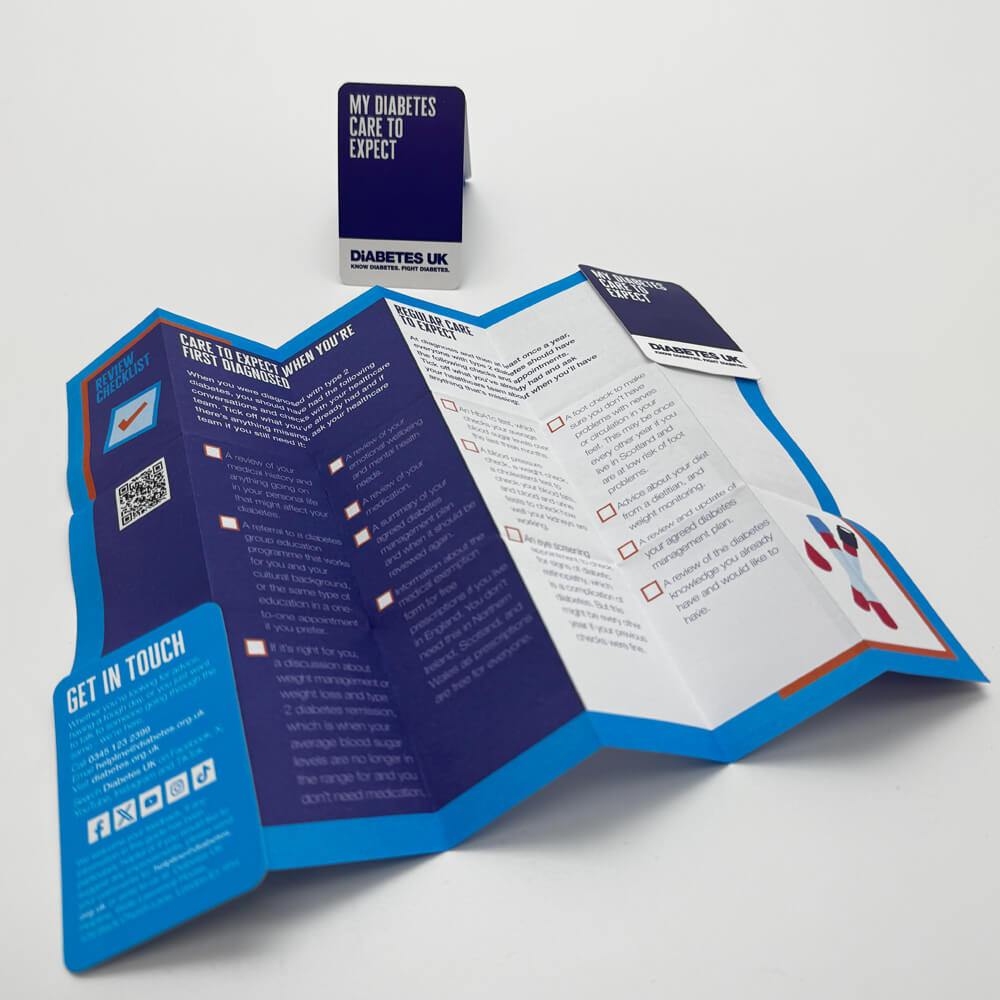 Care to expect card Z fold leaflet-Type 2 | Free diabetes information ...