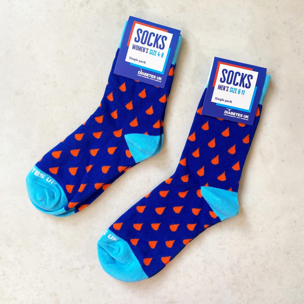 Droplet Diabetes UK Socks - Diabetes UK Shop