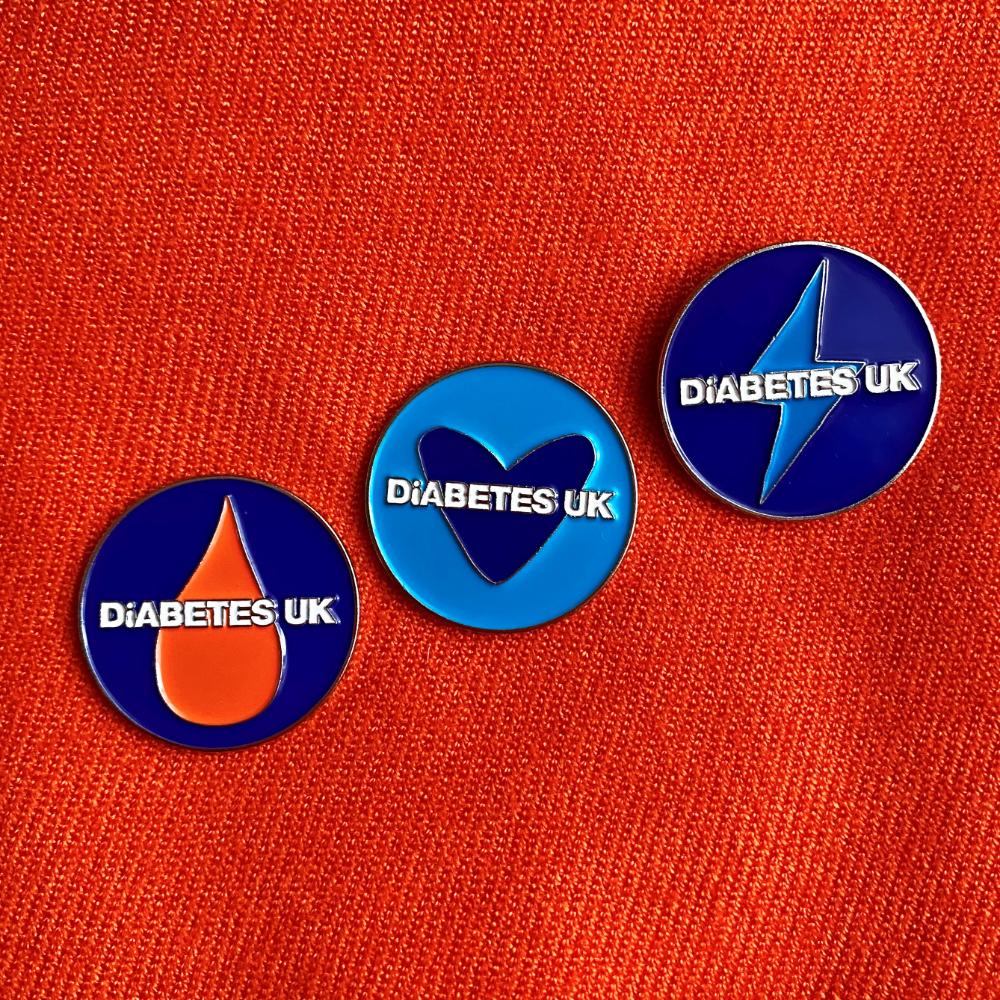 Droplet Diabetes UK Round Badge - Diabetes UK Shop