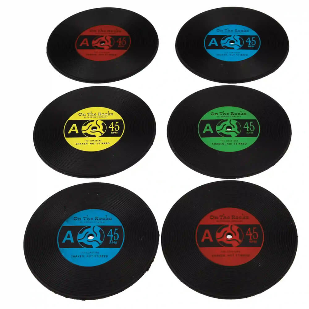 Vinyl Record Silicone Coasters (Set of 6) - Diabetes UK Shop