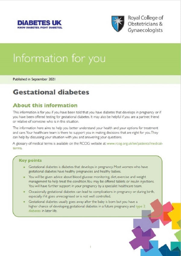 Gestational diabetes leaflet (Download Only) - Diabetes UK Shop