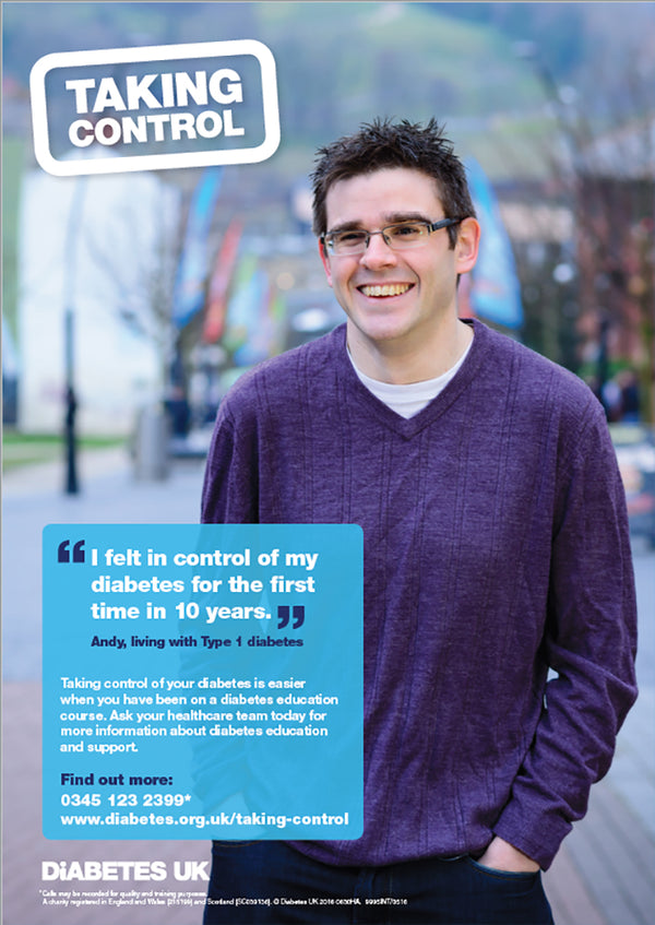 Taking Control A4 Poster - Andy (Download Only) - Diabetes UK Shop