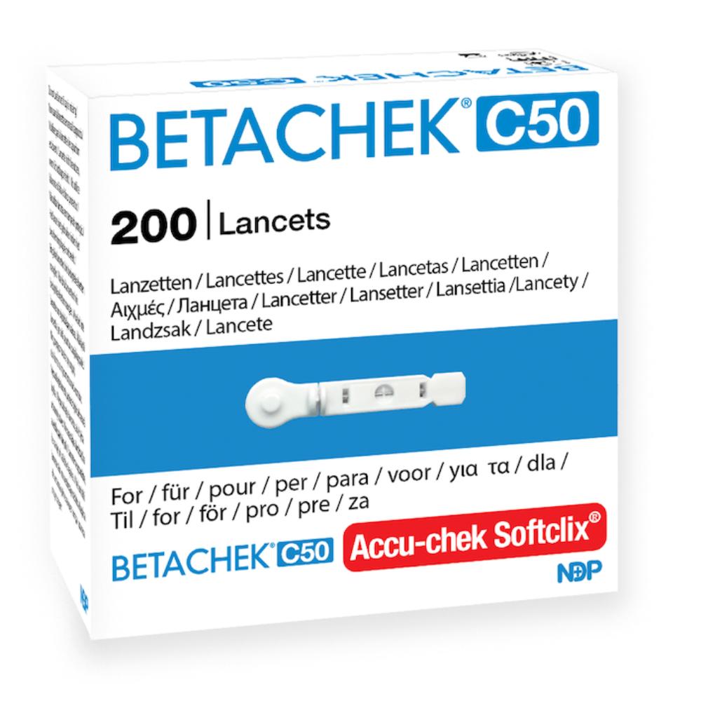 Betachek C50 Lancets (200) VAT Relief - Diabetes UK Shop